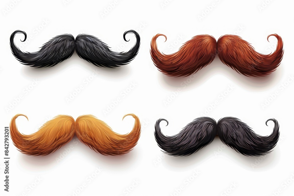 Mustaches icon, hipster sign, Fathers day symbol, barber logo, human ...