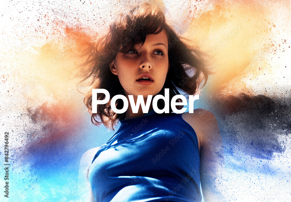 Color Powder Explosion Photo Effect Mockup Stock Template | Adobe Stock