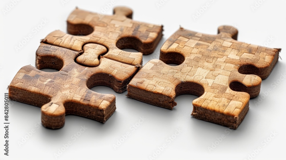 Puzzle Pieces Connecting: Capture two puzzle pieces connecting ...