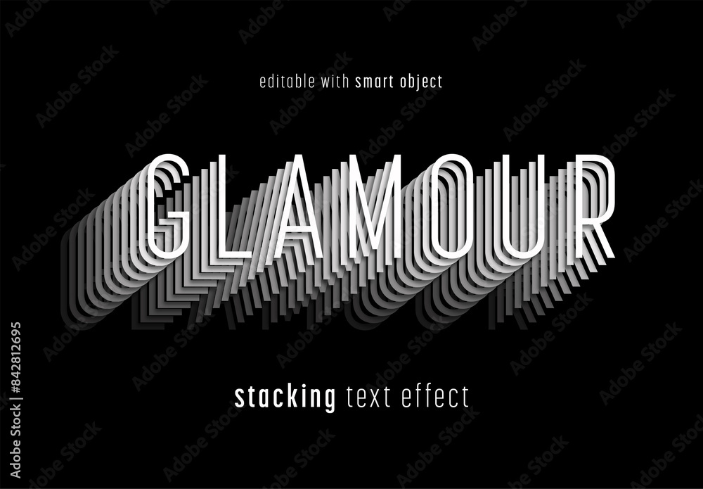 Stacking Text Effect Stock Template | Adobe Stock