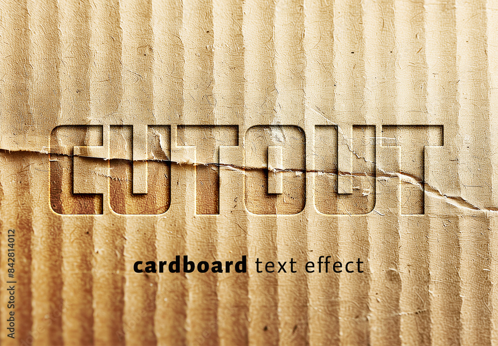 Cutout Text Effect Stock Template | Adobe Stock