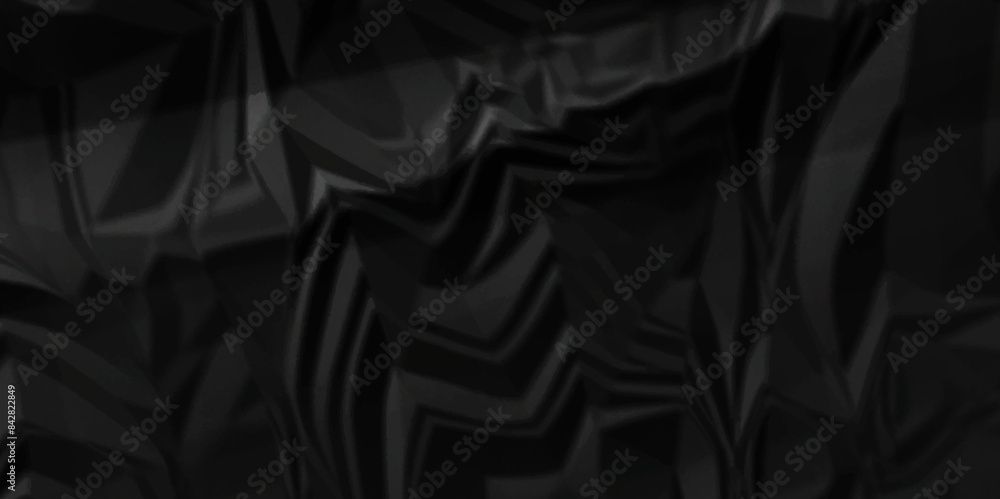 Black crumpled paper background texture pattern overlay. crinkled ...