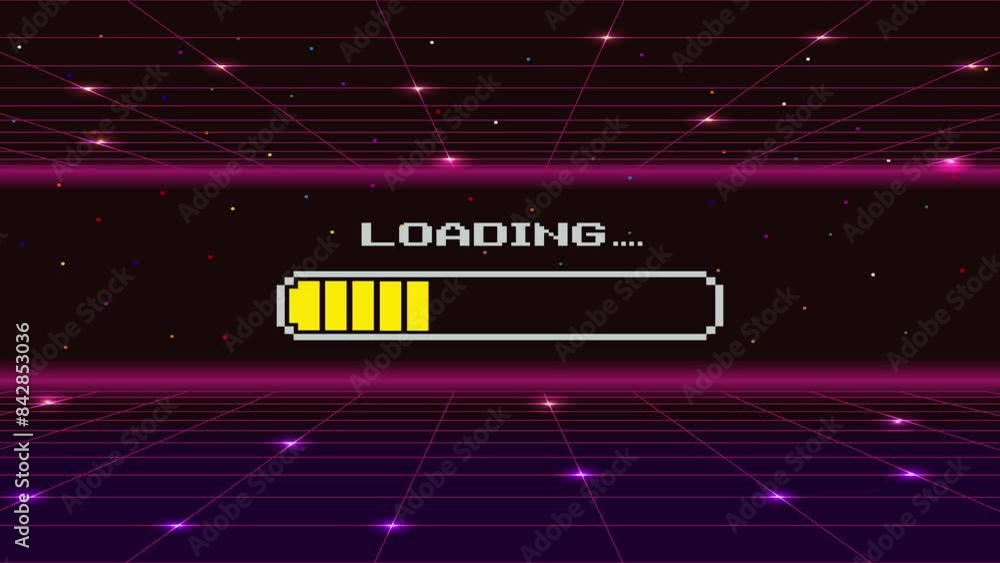 LOADING .pixel art .8 bit game. retro game. for game assets. Retro ...