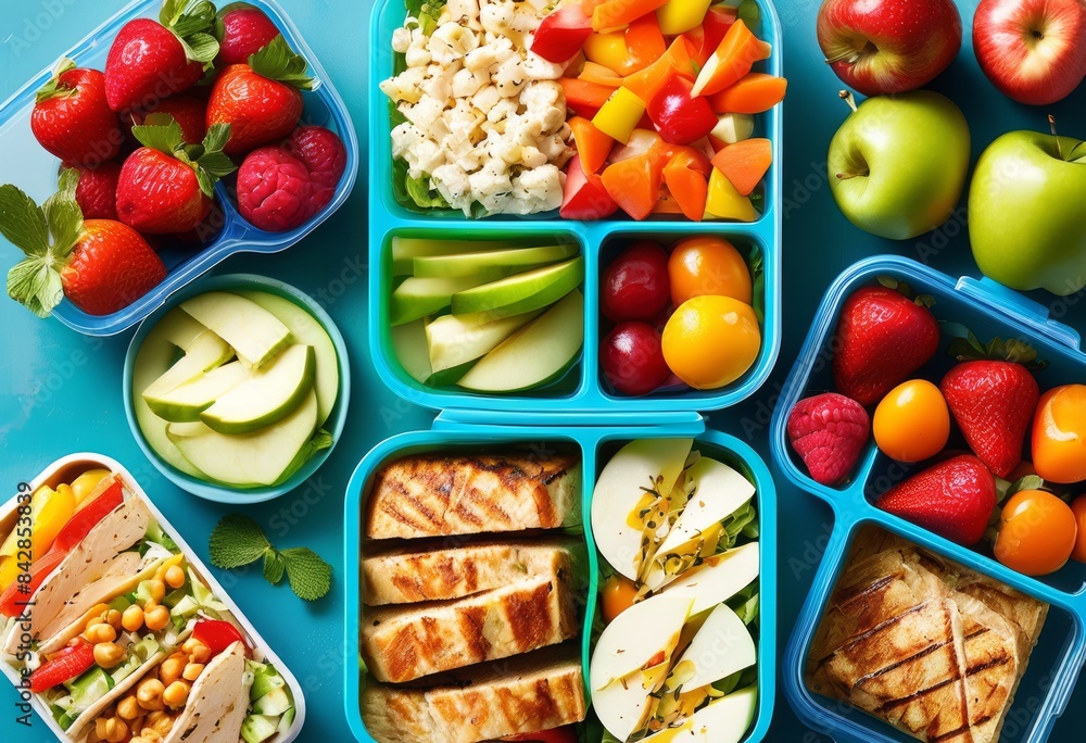 fresh nutritious lunchbox ideas balanced diet protein options, healthy ...