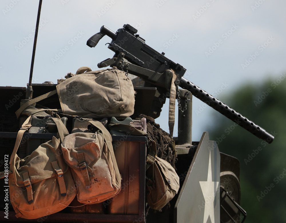 The M1919 Browning is a .30 caliber medium machine gun that was widely used during the 20th ...