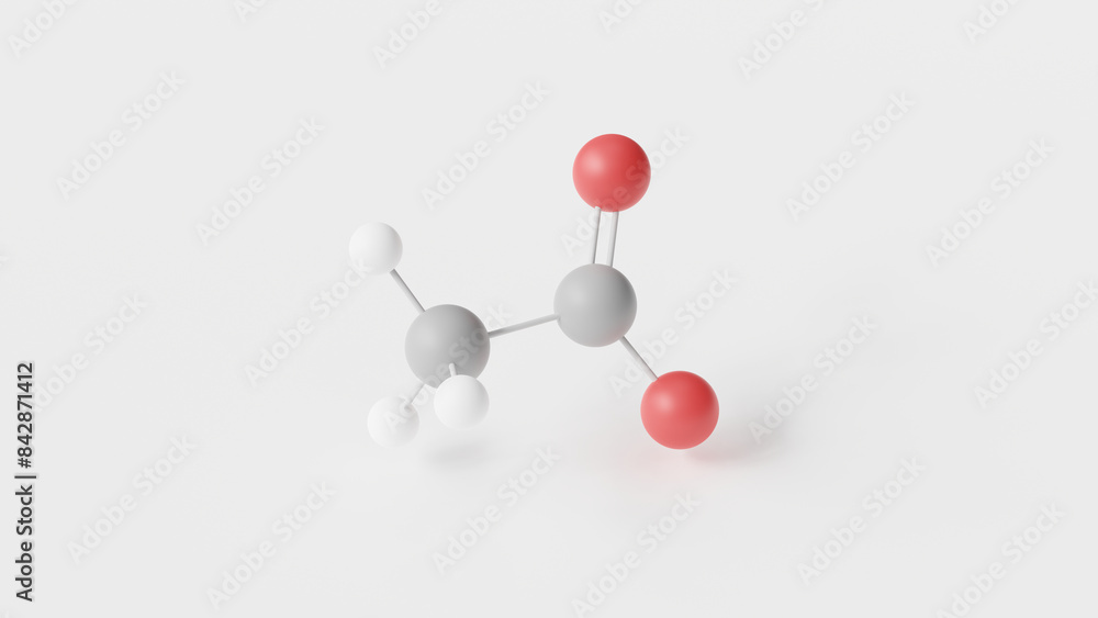 acetate molecule 3d, molecular structure, ball and stick model ...