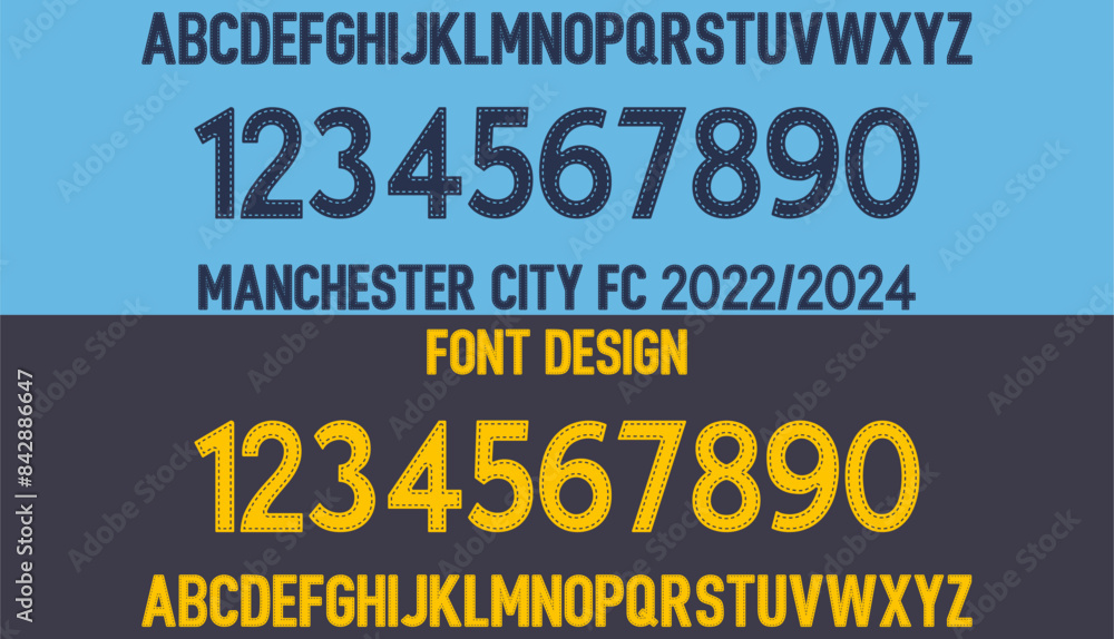 font vector team 2022 - 2023 kit sport style font. City football style ...