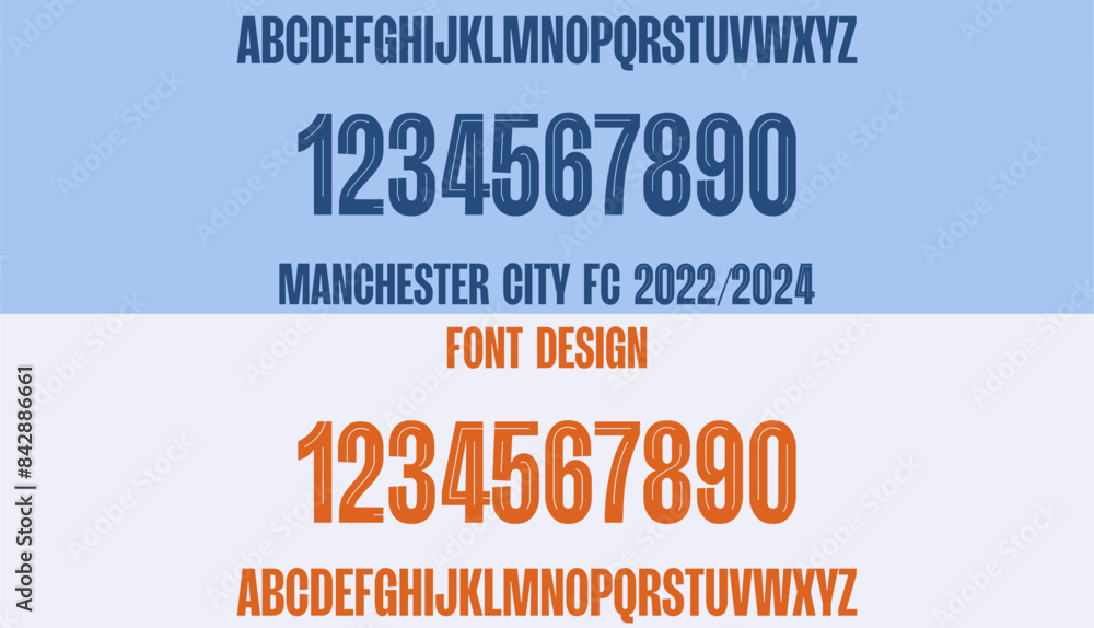 font vector team 2023 - 2024 kit sport style font. manchester City ...