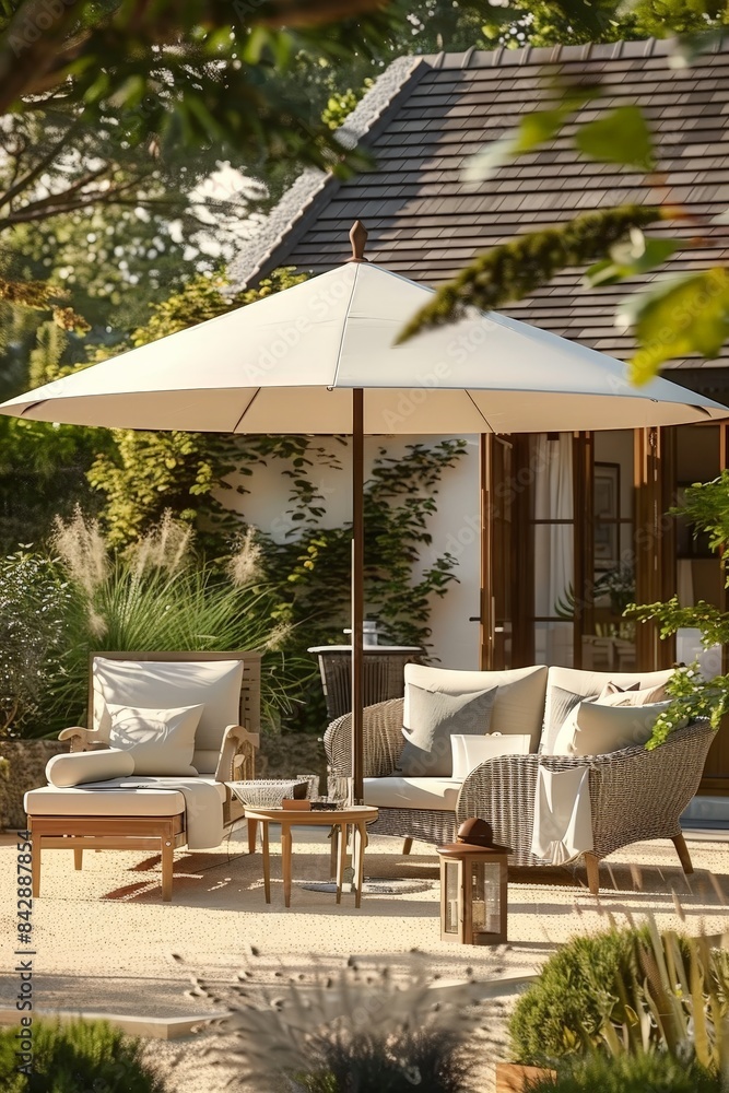- Enhance your patio with an umbrella and embrace a country cottage ...