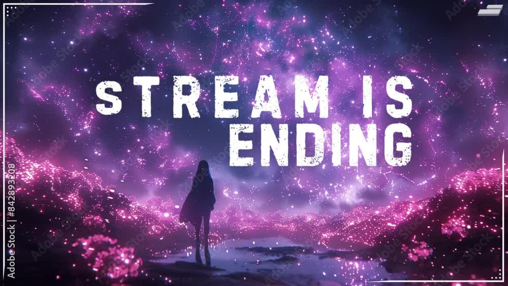 Animated Twitch Screens Space Girl for Stream - Ending Media background ...