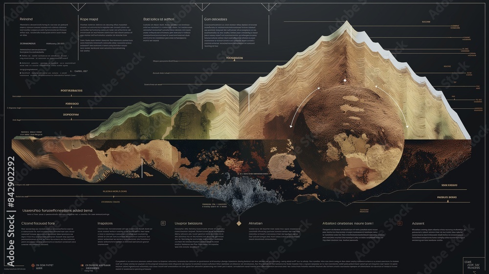 An environmental data infographic using layers of earth images to show ...