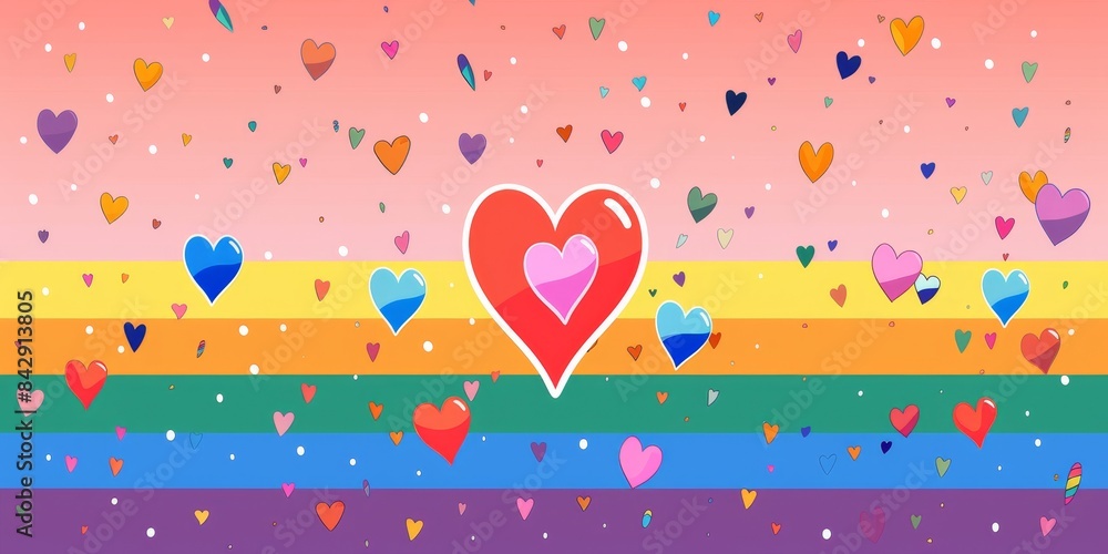 Pride month lgbt gay flag rainbow background lgbtq day poster. Love ...