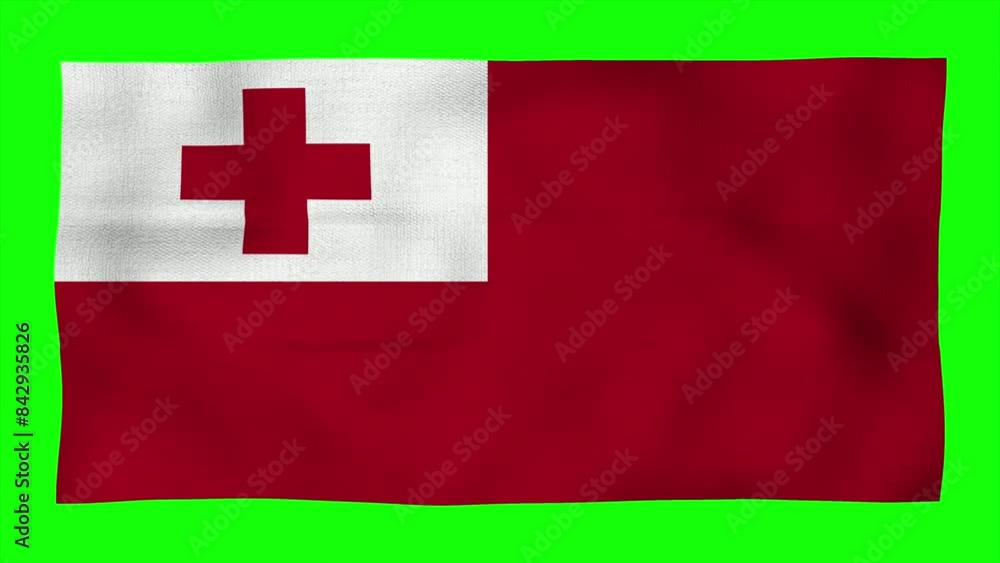 Tonga's National Flag in a Dynamic Display: A Sign of Strength and ...