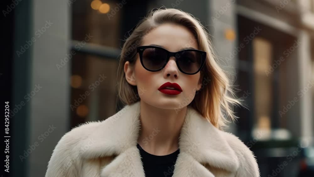 Woman Beautiful Face. Fashionable and Glamour Lady Person. Young Modern ...