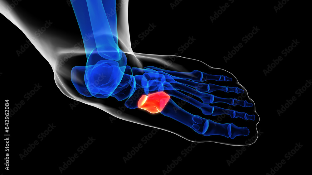 Dorsal view of foot bones medial cuneiform bone anatomy for medical ...