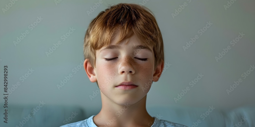 Boy with Tourettes managing symptoms through mindfulness meditation for ...