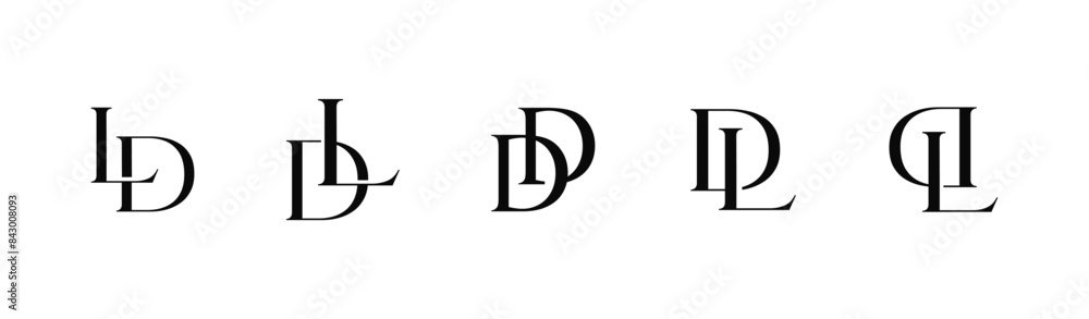 d and l letter luxury monogram logo vector identity Stock Vector ...