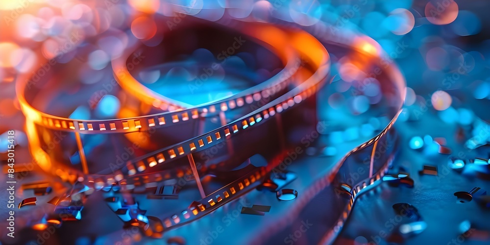 Film production with fictional background for a movie reel and premiere ...