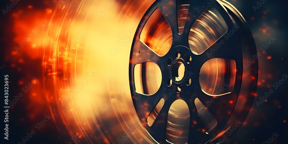 Film Reel Texture Background Nostalgia for Classic Cinema. Concept ...