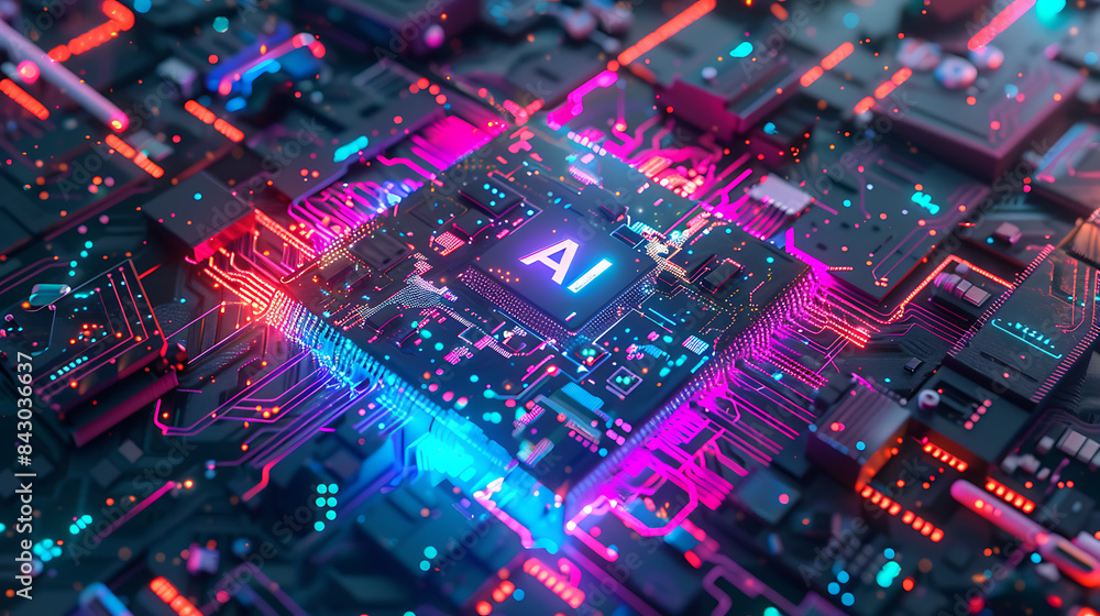 Future in Focus: A High-Resolution Photo of an AI Microchip Stock ...