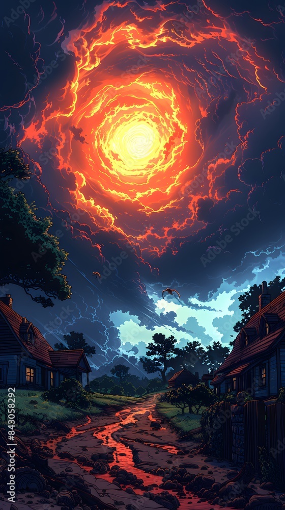 Vector illustrate, In a world ravaged by climate change, outrageous ...