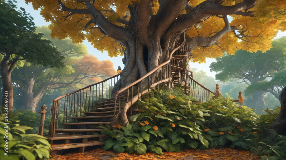 Hidden amidst the leaves, the treehouse is a secret hideaway ...