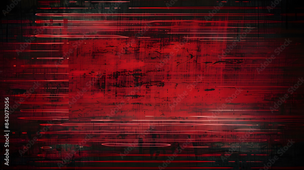 retro cctv or vhs video white noise background texture with red ...