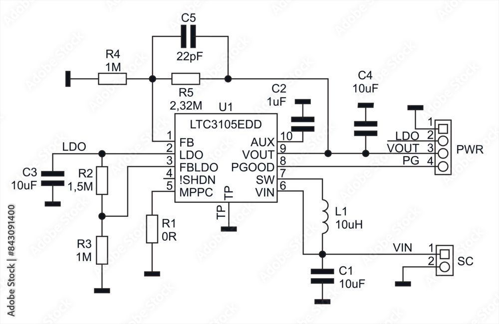Simple Schematic Diagram With Resistors Capacitors And Transistors