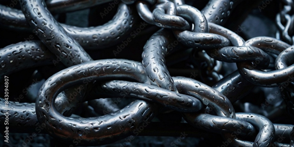 seamless background with interlocking anchor chains, creating a robust ...