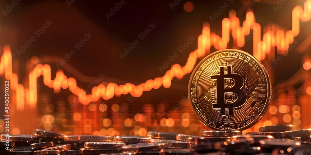 Bitcoin price surges after halving event illustrated through an ...