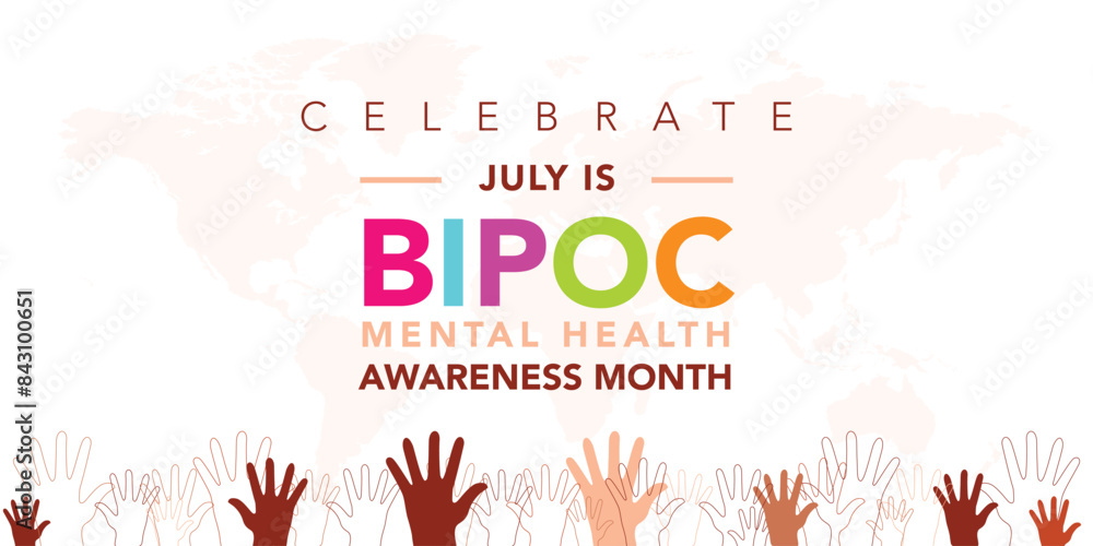 Bipoc Mental Health Awareness Month. Great for cards, banners, posters ...
