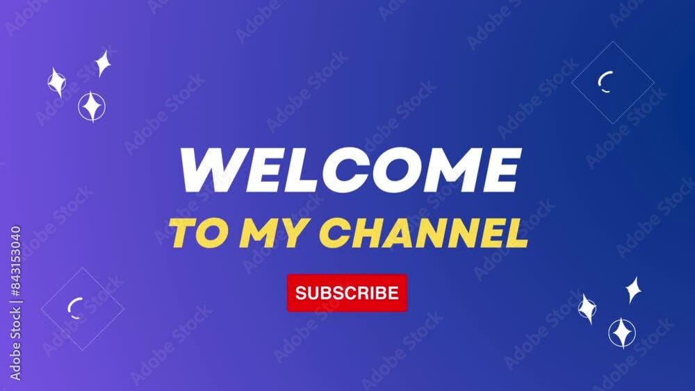 welcome 4k intro video, welcome to the channel backgrounds, animation ...