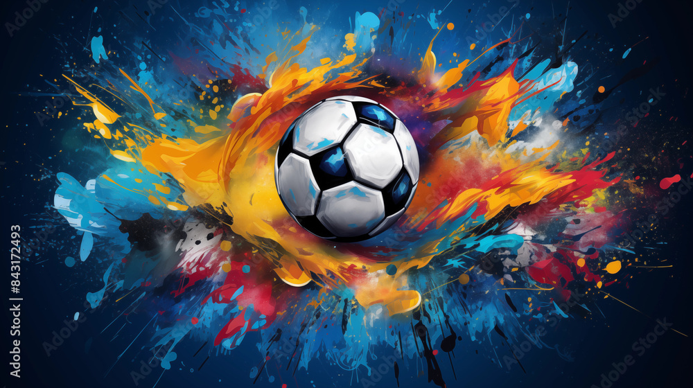 Vector background of the UEFA EURO 2024, European Football Championship ...