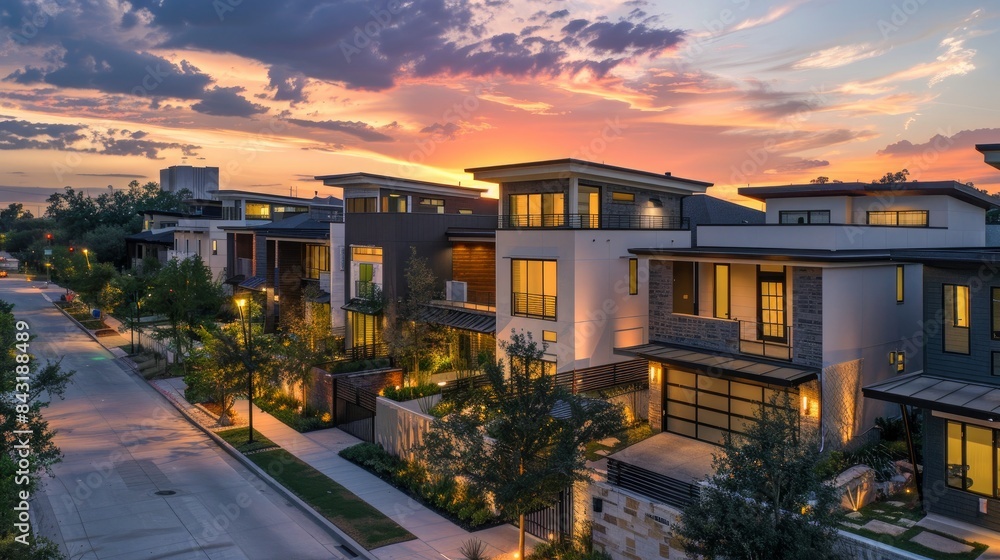 In Richardson, North Dallas, a brand-new row of three-story single ...