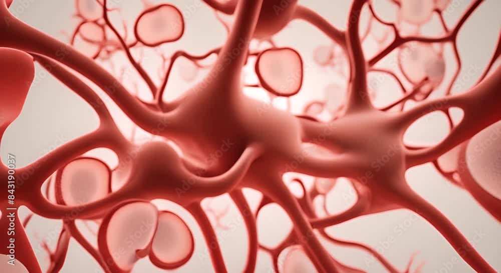 Blood vessel showcasing the detailed internal structure of arteries ...