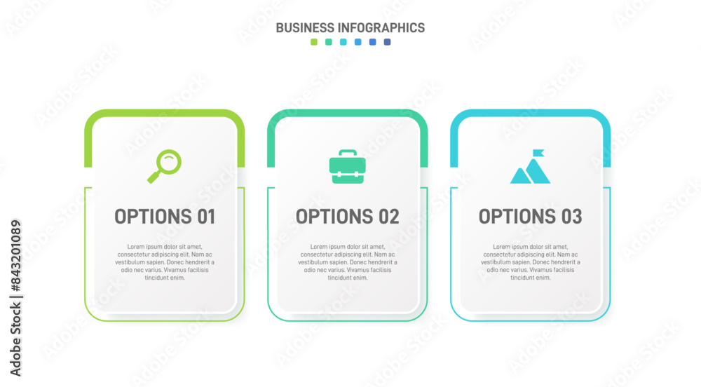 Horizontal progress bar featuring 3 arrow-shaped elements, symbolizing ...