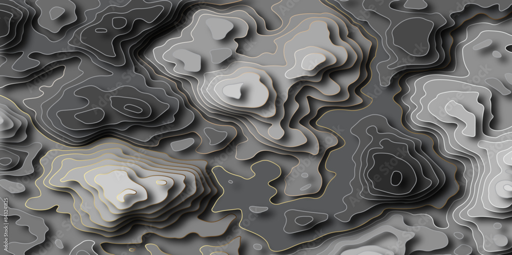 Paper cutout background. Realistic 3d layered smooth objects. Design ...