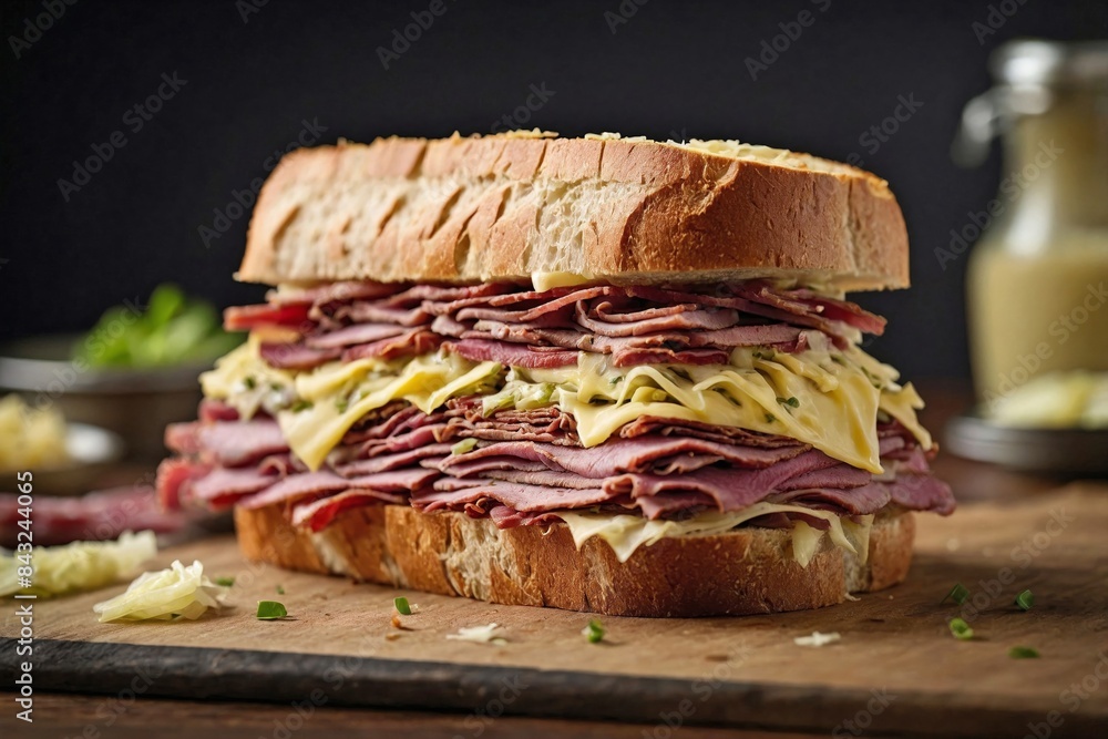 Classic Deli Sandwich: a classic deli sandwich filled with layers of ...