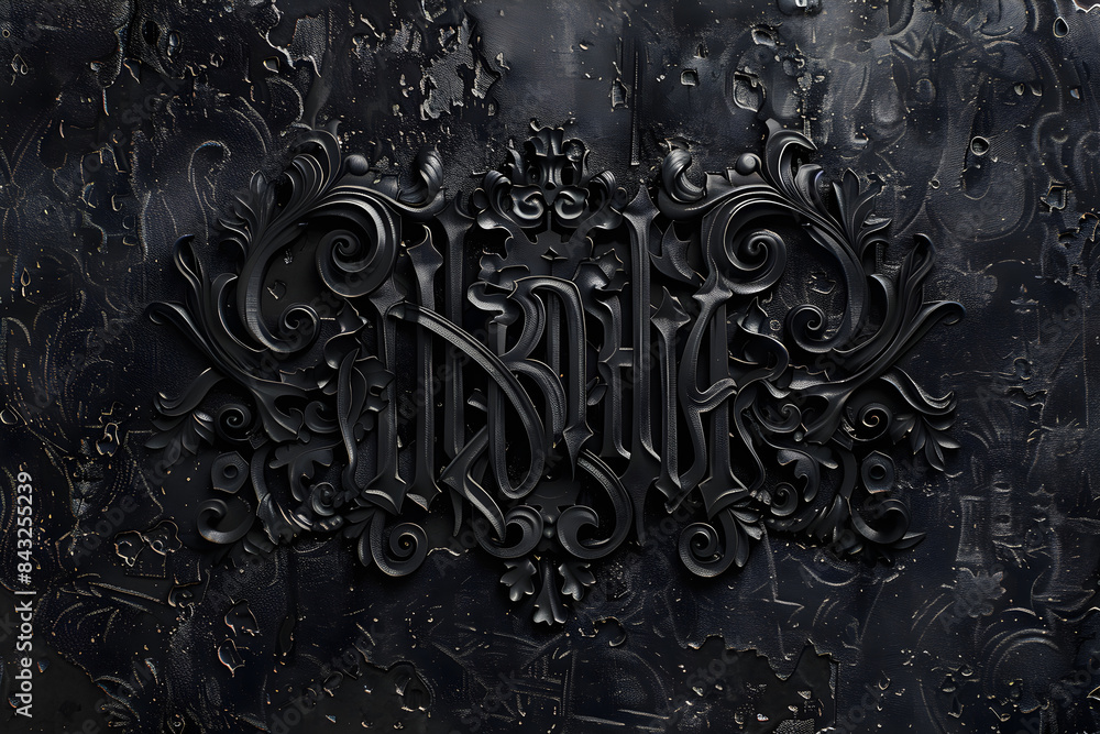 Intricate Gothic Font Design Evoking the Mystique of Medieval ...