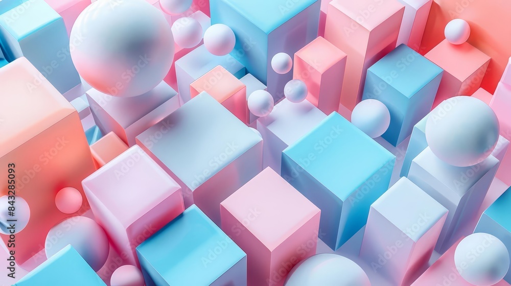 Software licenses icon 3d blender pastel color Abstract background with ...