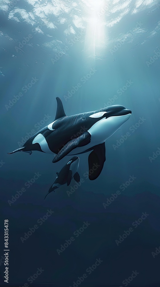 "Majestic Orca Portrait: Stunning Capture of a Magnificent Killer Whale ...