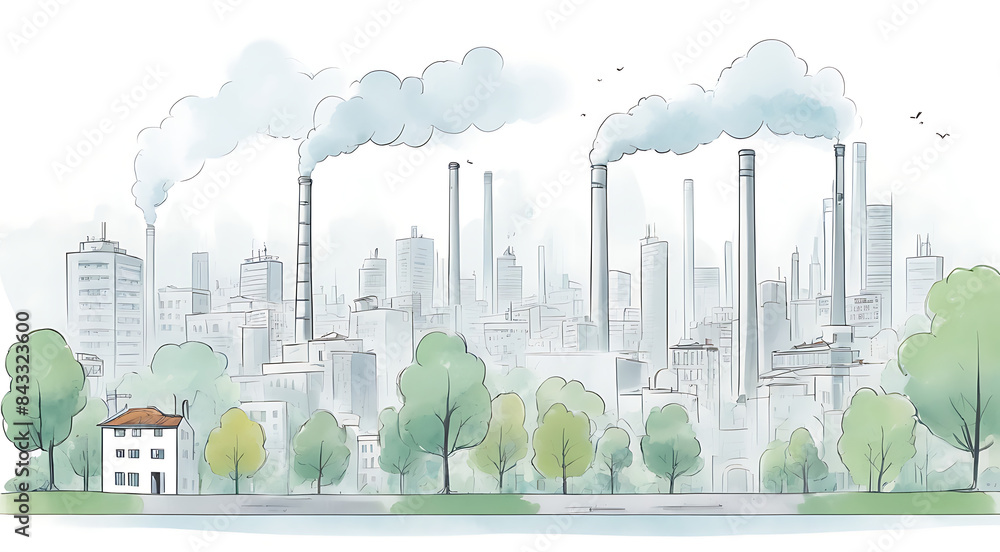 A minimalistic cartoon sketch showing the mitigation gap between ...