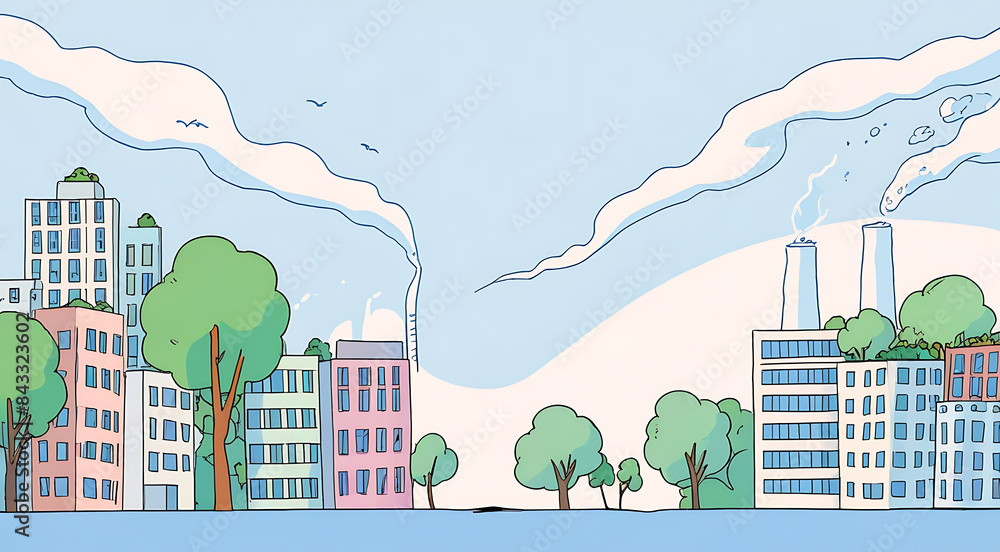 A minimalistic cartoon sketch showing the mitigation gap between ...