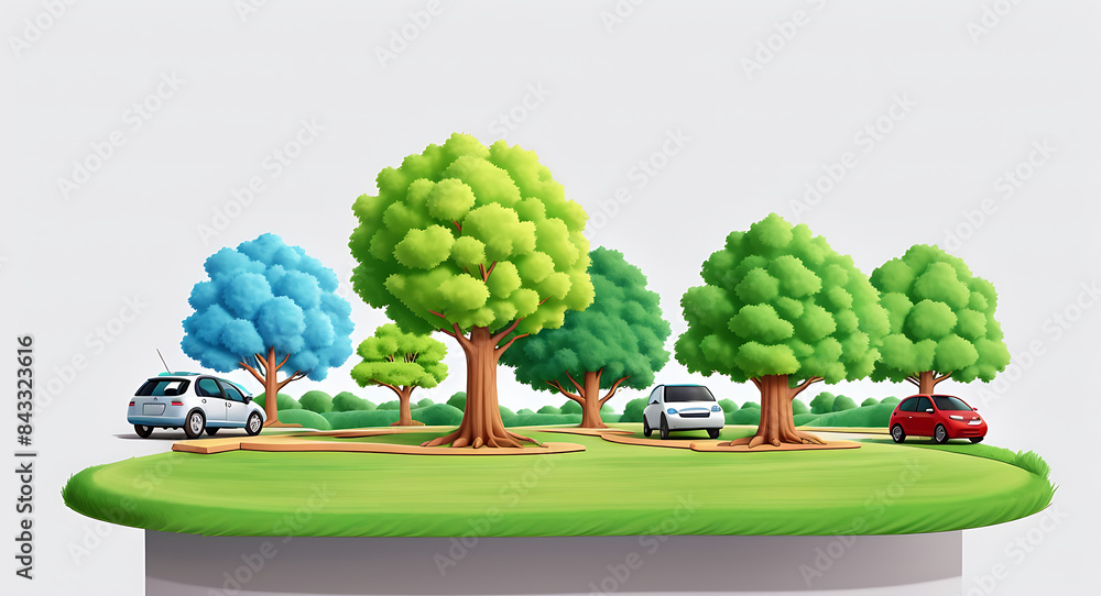 A minimalistic cartoon sketch showing the mitigation gap between ...