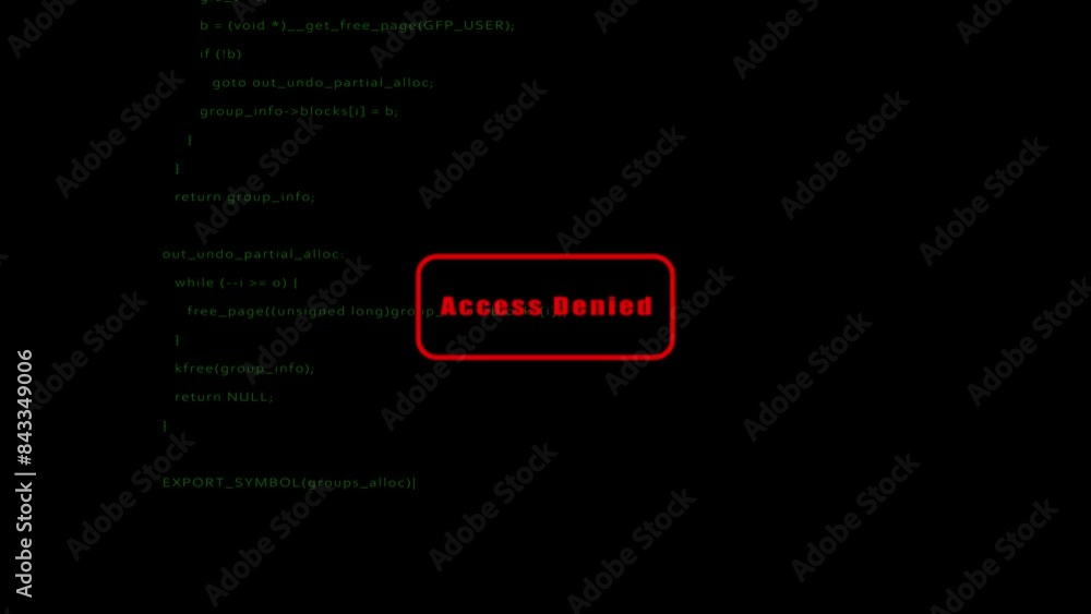 System hacked, data breach discovered, urgent security measures initiated, access denied, server ...