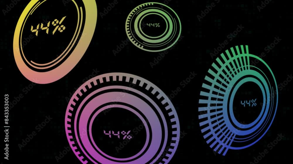 Loading bar fills up slowly, indicating progress on screen task, digital loading bar signals ...