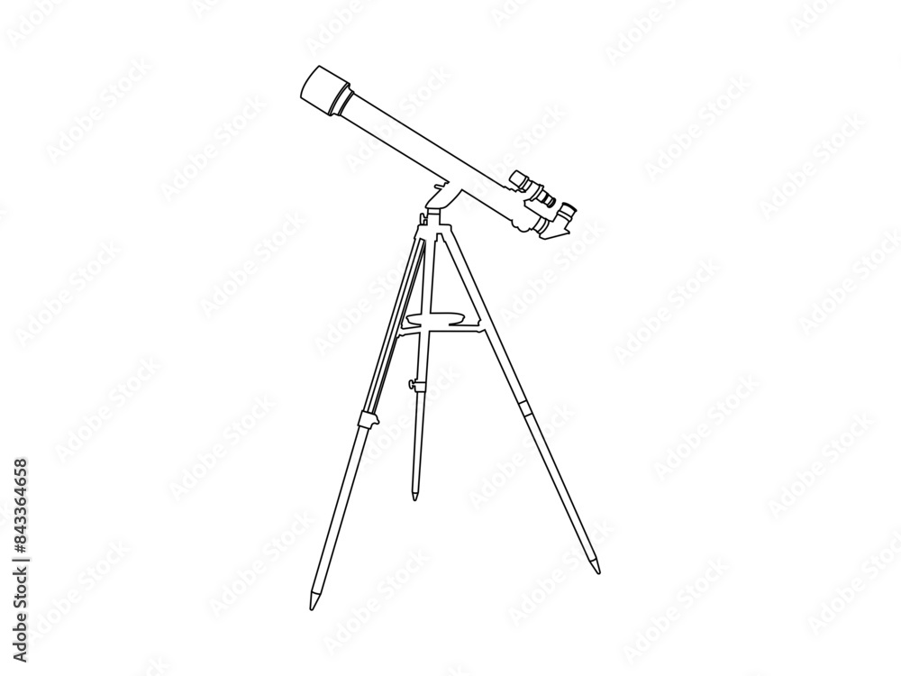 Telescope outline. Good use for, symbols, logos, icons, signs, webs, or ...