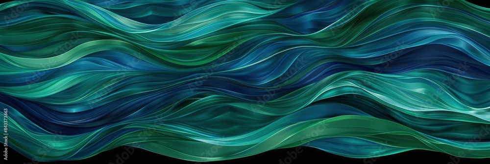 Dynamic Lines And Waves Inspired By Ocean Currents, In Deep Blues And ...
