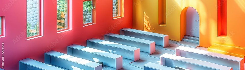 Hebrew lesson flat design top view Jewish education animation ...