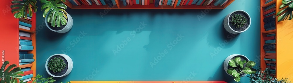 Islamic studies session flat design top view education in Islam concept ...